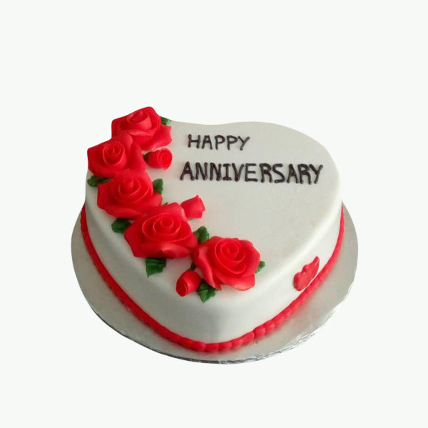 Heart Shaped Cake with Red Roses Icing – Surprise Habesha